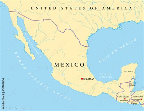 Map Of Mexico Geography Cgprint