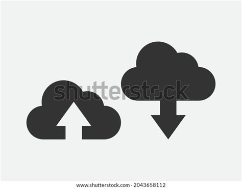 Technology Icon Vector Cloud Computing Connection Stock Vector Royalty Free 2043658112