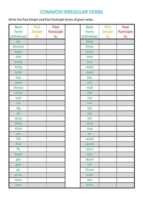 Irregular Verbs Online Exercise For Grade 3 Artofit