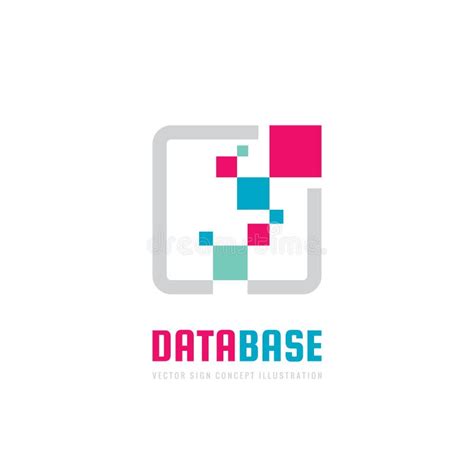 Database Vector Business Logo Template Concept Illustration Digital