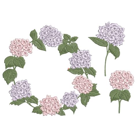 Hydrangea Embroidery Etsy