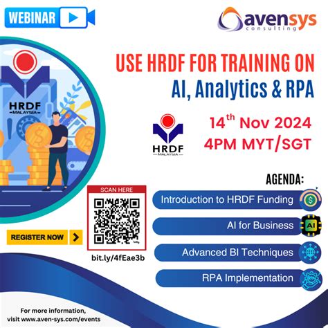 Use Hrdf For Training On Ai Analytics And Rpa 14th Nov 2024 Avensys
