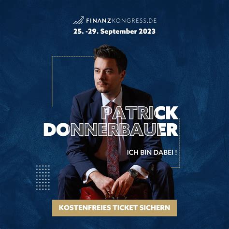 Ich Bin Als Speaker Beim Finanzkongress Dabei Patrick Donnerbauer