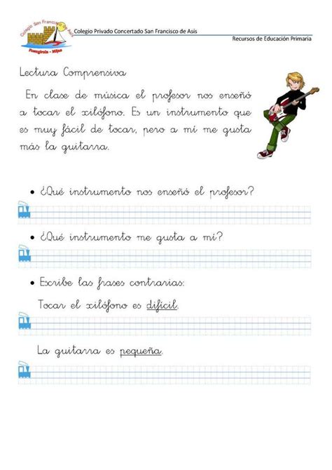 50 Fichas De Comprensión Lectora Para Primer Grado Y Primer Ciclo De