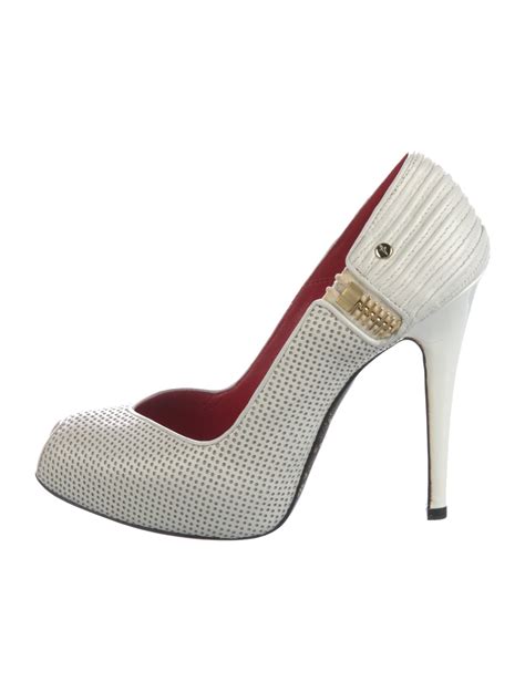 Cesare Paciotti Leather Pumps White Pumps Shoes Ces24693 The