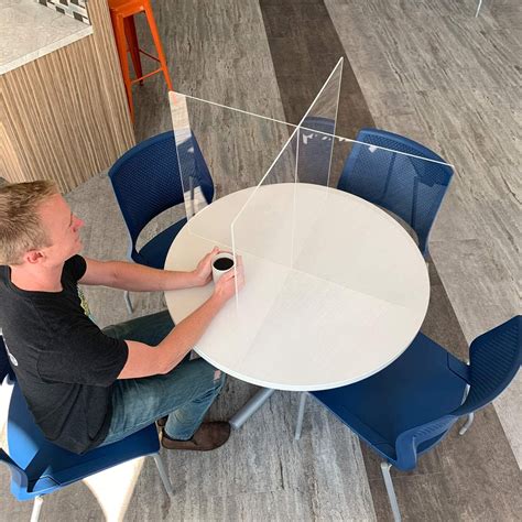 Large Plexiglass Table Divider And Sneeze Guard