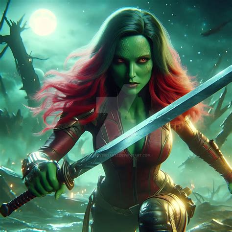 Avengers Guardians Of The Galaxy Gamora By Gallerybrisart2 On