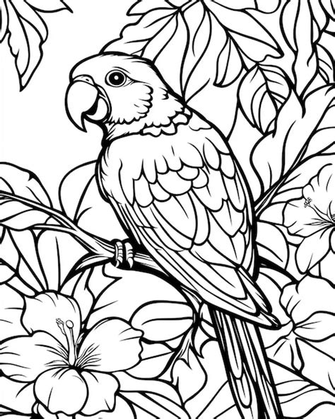 12000 Cute Parrot Coloring Page Pictures