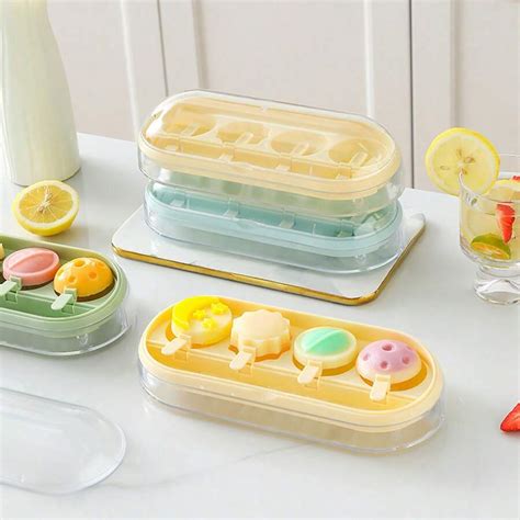 Ice Cube Ice Cream Mold Ice Cream Box Ice Cream Popsicle Popsicle Popsicle Home Homemade Ice