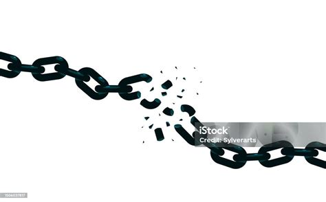 Breaking Chain Freedom And Liberty Concept Vector Illustration In