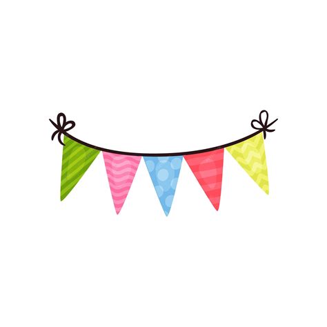 Premium Vector Triangle Bunting Flags With Various Patterns Colorful Accessory For Birthday