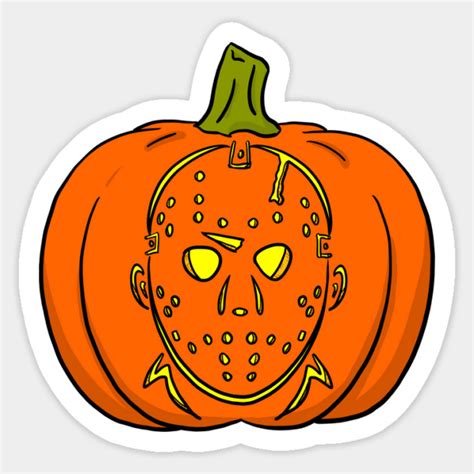 Jason Friday The 13th Jack O Lantern Jason Voorhees Sticker Teepublic