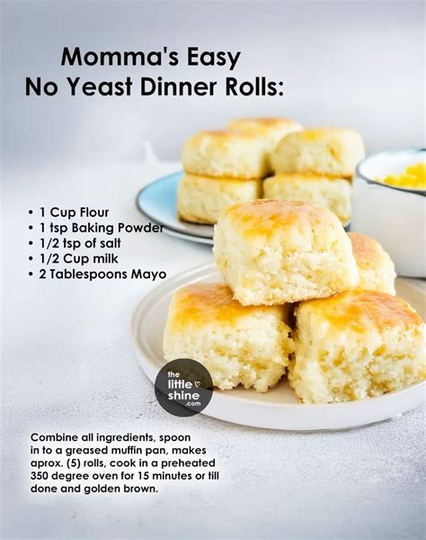 No Yeast Biscuits Easy No Yeast Rolls Easy No Yeast Dinner Rolls