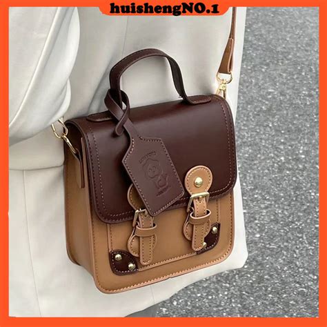 Women Popular Retro Handbag Woman Fashion Small Handphone Square Sling Bag Leather Chain