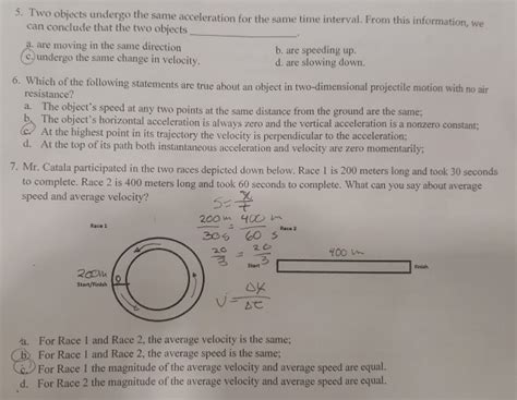 solved 5 two objects undergo the same acceleration for t