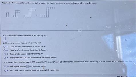 Solved Assume The Following Pattern With Terms Built Of