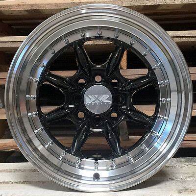Xxr 0025 Wheels 16 X 8 20 Black Deep Dish Step Lip Rims 4x100 Stance