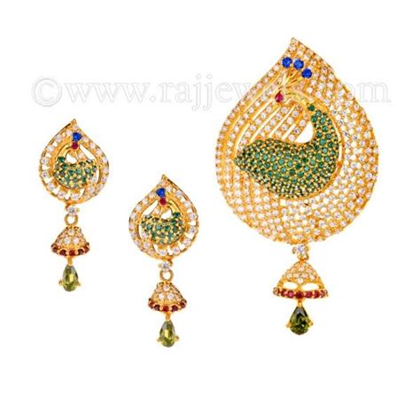 Prism Peacock Pendant Set Peacock Pendant Peacock Jewelry Yellow