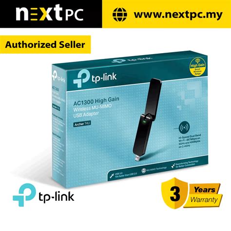 Ready Stock Tp Link Archer T U Ac High Gain Wireless Mu Mimo Dual Band Usb Adapter