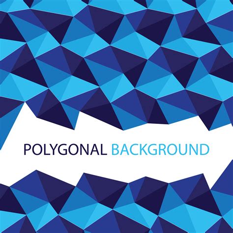 Abstract Blue Geometric Rumpled Triangular Low Poly Style Vector Background Vector Art