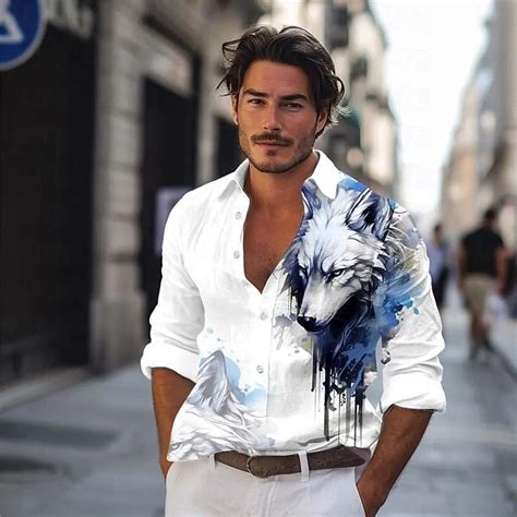 Sublime Chemise Loup Pour Homme Moderne Et Design
