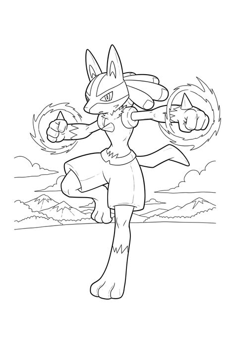 Pokemon Lucario Printable