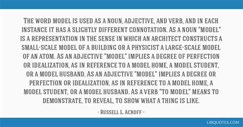 The Word Model Is Used As A Noun Adjective And Verb And