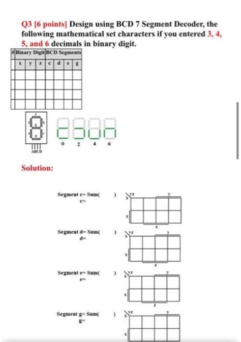 Solved Q3 16 Points Design Using Bcd 7 Segment Decoder The