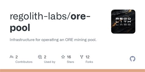 Github Regolith Labsore Pool Infrastructure For Operating An Ore