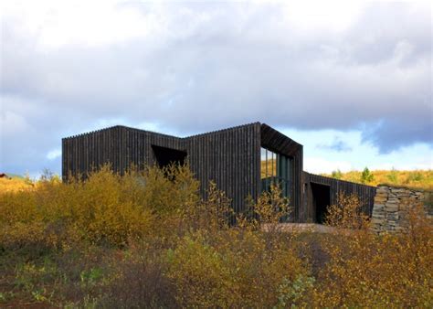 Pk Arkitektars Icelandic Cottages Have Burnt Timber Cladding