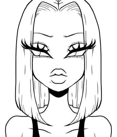 Baddie Coloring Girl Free Download And Print Disegni Per Poster