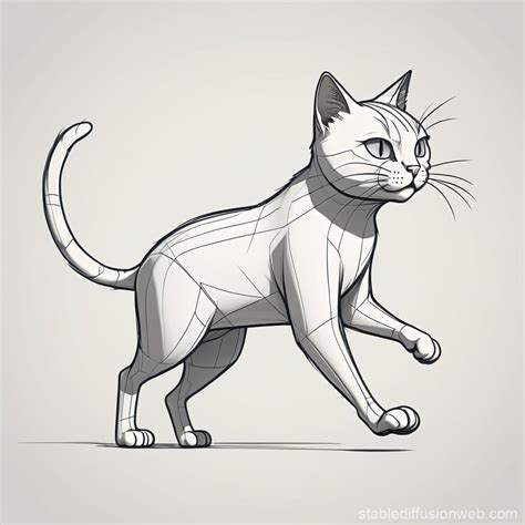 Hand Drawn 2d Cat Animation Stable Diffusion Online