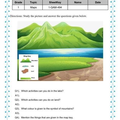 Maps And Directions Worksheets For Grade 1