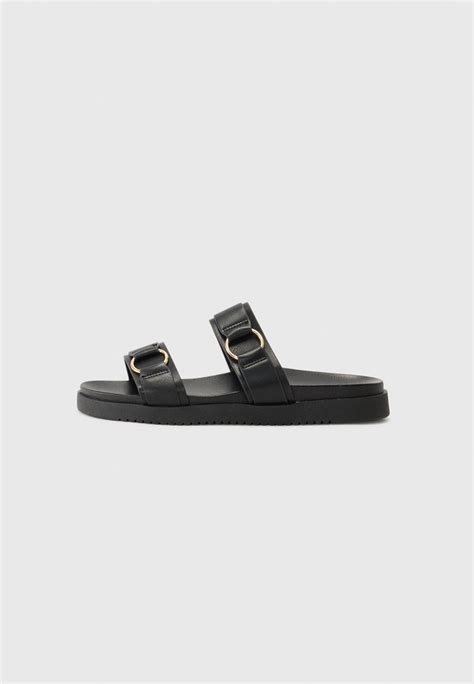 Anna Field Wide Fit Klapki Płaskie Czarny Zalando Pl