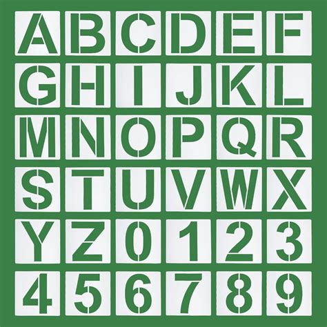 Patikil 11 Inch Letter Stencils Number Stencils 36 Pack Reusable