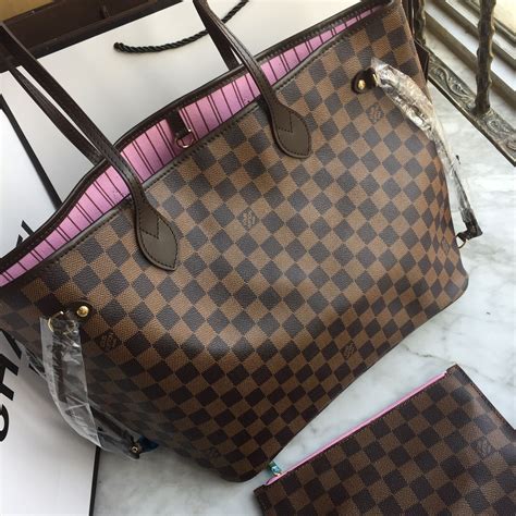 Louis Vuitton Neverfull Bag Pink Inside Purse Bag