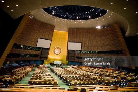 The Empty General Assembly Hall At United Nations Headquarters In New