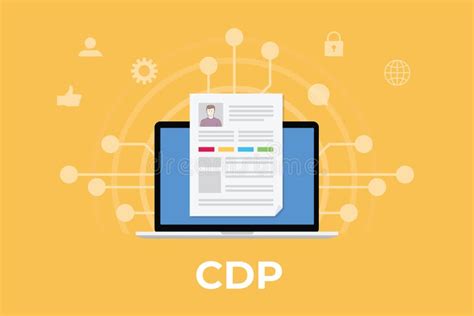 Cdp Customer Data Platform Concept With Laptop And Customer Data