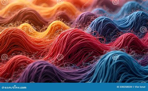 Beautiful Colored Realistic Detailed Thread Textures Background Stock