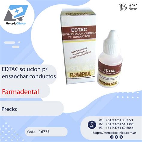 Edtac Solucion P Ensanchar Conductos 15cc Farmadental Mercado