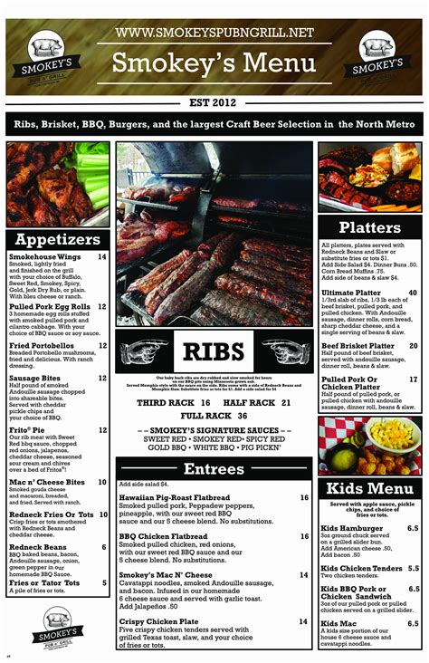 Eat And Drink — Smokeys Pub N Grill