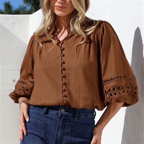 Shop The Alyce Shirt In Tan Salty Crush