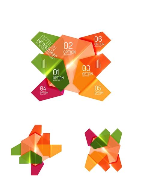 Premium Vector Paper Infographic Elements