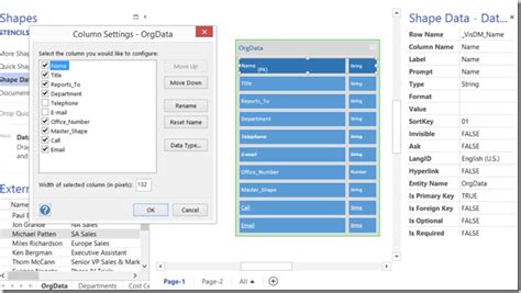 Creating A Schema From Visio External Data Record Sets Bvisual