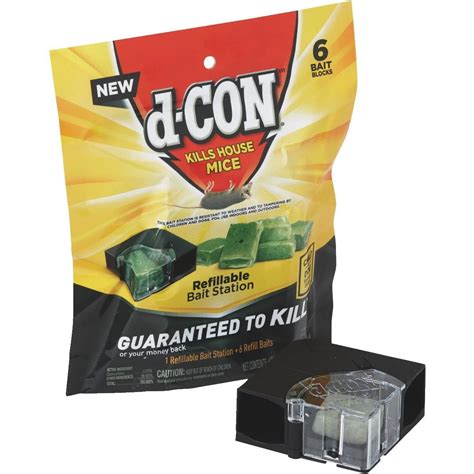 Dcon D Con Refillable Corner Fit Mouse Bait Station 6 Refill Elitsac Inc