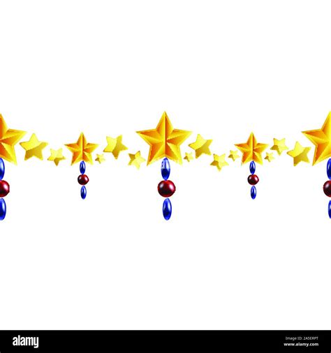 Christmas Horizontal Seamless Border Background Stock Vector Image