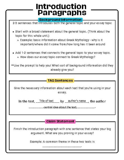 Expository And Argumentative Essay Introductions Anchor Chart By Mrs Rouse Ela