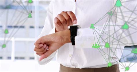 Image Of Digital Interface With Network Of Connected Icons And Envelope