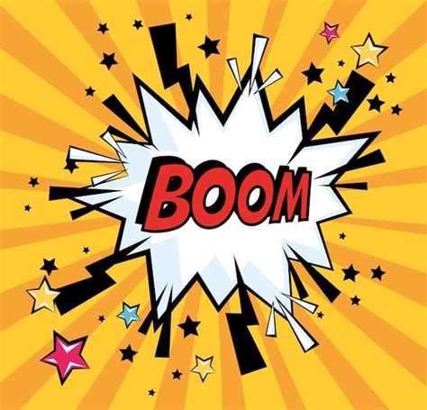 Premium Vector | Boom pop art style icon