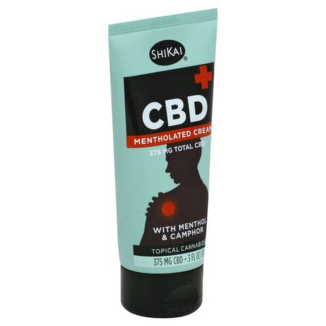 Shikai Cbd Mentholated Cream With Menthol And Camphor